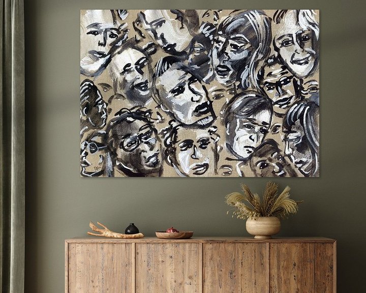 Toon je ware gezicht van ART Eva Maria op canvas, behang en meer